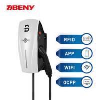 China 7.4KW AC EV Charger APP Control Wallbox With Type 2 Charging Cable for sale
