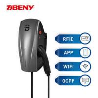 China 7.4KW AC EV Charger APP Control Wallbox With Type 2 Charging Cable for sale