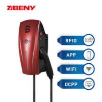 China 7.4KW AC EV Charger APP Control Wallbox With Type 2 Charging Cable for sale