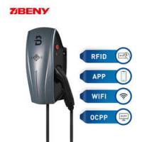 China 7.4KW AC EV Charger APP Control Wallbox With Type 2 Charging Cable for sale