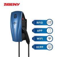 China 7.4KW AC EV Charger APP Control Wallbox With Type 2 Charging Cable for sale