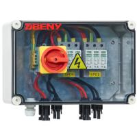 China hot sale PV string  combiner box 4 input 2 output DC string box for sale