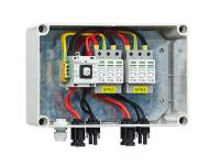 China hot sale PV string  combiner box 4 input 2 output DC string box for sale