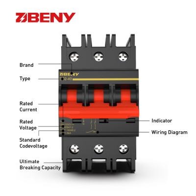 China MCB DC Circuit Breaker Leakage Protector 600V 40A Miniature 1P for sale