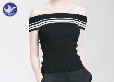 China Sexy Off Shoulder Cross Back Womens Knit Pullover Sweater Lady Summer Sleeveless  Top for sale