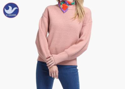 China Winter Acrylic Wool Thick Womens Knit Pullover Sweater Drop Shoulder Jumper for sale