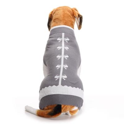 Cina L'animale domestico di Gray Pet Sweater Big Dog di Bowknot copre i vestiti di Autumn And Winter Dog Teddy in vendita