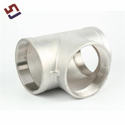 중국 스테인레스 스틸 90도 파이프 부착 NPT 남성 팔꿈치 티 감소 플랜지 판매용