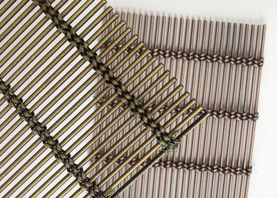 China Antique Brass Ss316 Architectural Woven Metal Mesh Flexible Builing Facade Wire for sale