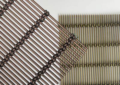 China Antique Copper Stainless Steel Architectural Mesh Decorative Metal Partition Screen for sale