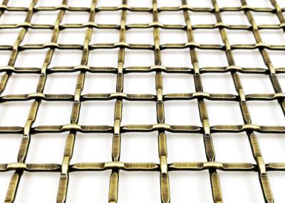 China 3.0m X 1.5m Woven Crimped Architectural Metal Mesh Decorative Cabinet Insert for sale