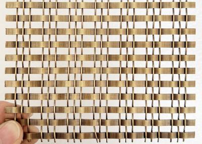 China Stainless Steel Architectural Antique Brass Lock Crimp Wire Mesh For Cabinets for sale