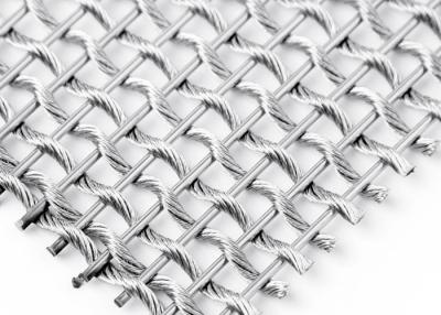 China Plain Weave Architectural Flexible Metal Mesh Fabric SS304 For Column Covers for sale