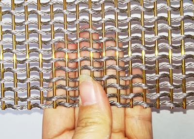 China Gold Color Flexible Stainless Steel Metal Mesh Fabric For Room Divider for sale