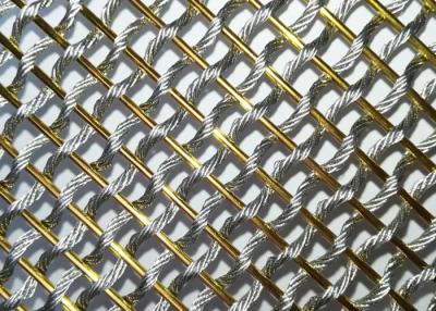 China Gold Color Flexible Stainless Steel Metal Mesh Fabric For Room Divider for sale