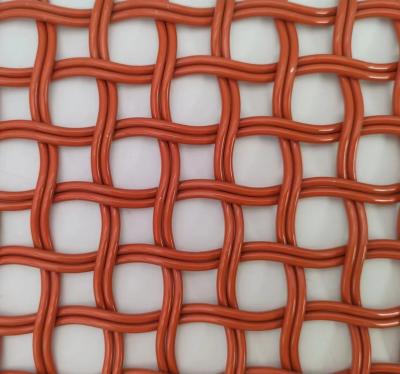China Laranja 5mm Arquitetônica de aço inoxidável Rede de arame de 0,6m-2,4m largura à venda