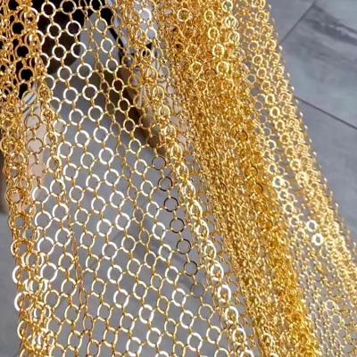 China Stainless Steel Link And Ring ring mesh curtain Shielding For Industrial for sale