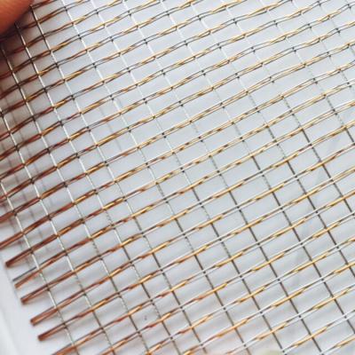 China Customized Glass Laminated Wire Mesh For Ceilings And Etched Graphics for sale