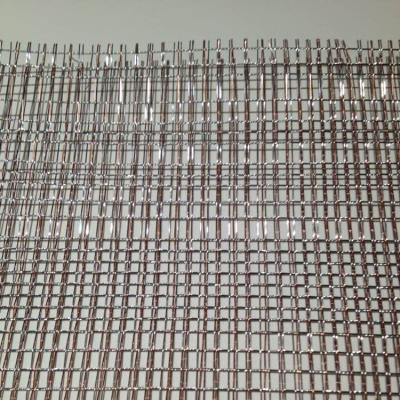 China Customized Glass Laminated Wire Mesh For Ceilings And Etched Graphics for sale