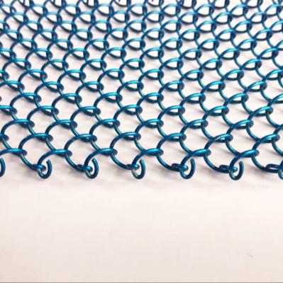 China Indoor Partition Decorative Metal Roller Shutter 70mm Mesh 5mm Aperture Spray Paint for sale