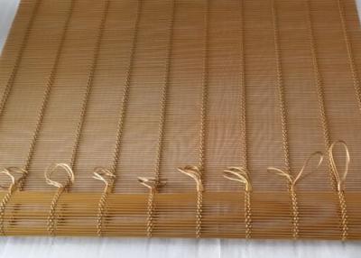 China Paint Copper SS316L Cable Rod Woven Mesh Antifire Building Cladding for sale