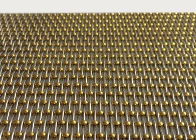 China ODM PVD Copper Woven Lock Crimp Wire Mesh 3.2mm Partition Metal Mesh for sale
