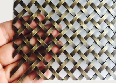 Cina L'oggetto d'antiquariato ha placcato la larghezza decorativa d'ottone di Mesh Grilles Square Hole 1m del cavo in vendita