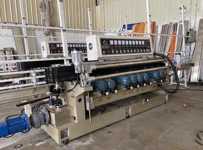 Factory Price Straight Line Beveled Glass Mirrors Edging 9 Motors Glass Beveling Machine