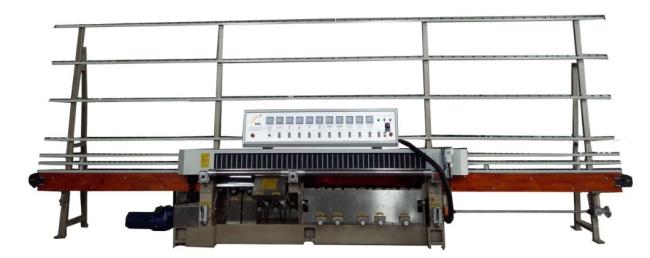 Glass Straight Line Round Edging Machine with 8 Motor St811