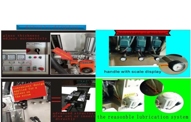 9 Spindles Straight Line Glass Edging Polishing Machine with PLC Control