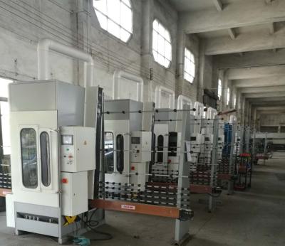 Cina Sistema di controllo PLC Vertical Glass Sandblaster Machine per glaciazione e sabbiatura del vetro in vendita
