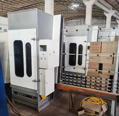 Cina Sistema di controllo PLC Vertical Glass Sandblaster Machine per glaciazione e sabbiatura del vetro in vendita
