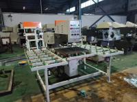China Automatic Glass Drilling Machine 380V 3Phase Double Drill Bits 750x750mm Working Table for sale
