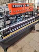 China Horizontal PLC Control Glass Edging Machine 9 Motors 17kw 380v 50hz for 2-20mm Glass for sale