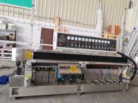 China 9 Spindle Automatic Glass Straight Line Edging Beveling Grinding Machine 3-20mm Thickness 0.6-8m/min Speed for sale