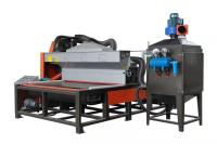 China Fully Automatic Horizontal Glass Sandblasting Machine 1900mm Width PLC Control for sale
