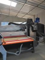 China Fully Automatic Horizontal Glass Sandblasting Machine 1900mm Width PLC Control for sale