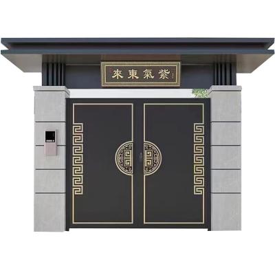 China Moderne eenvoud ontwerp Custom Aluminium hek met schuifbare open stijl for sale