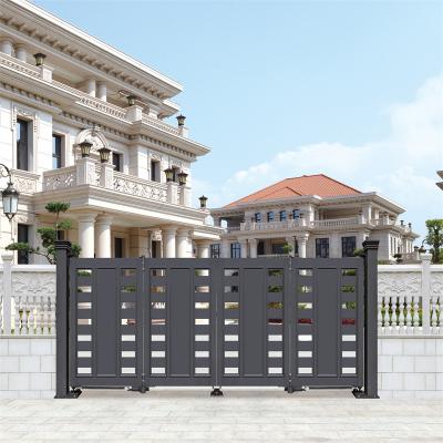 China Polvo de revestimiento Arcada puerta de jardín de aluminio para exteriores retráctil en venta