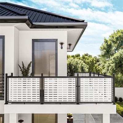 China Guarda-corpo de alumínio branco de segurança XY-PF034 para varanda e deck à venda