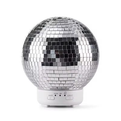 China Newest Design Disco Mirror Ball 7 Color Lights Essential Oil Electric Ultrasonic Aroma Diffuser for Christmas Decorations for sale