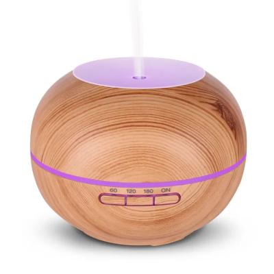 China Factory Provide 200ml Wood Grain Essential Oil Scent Fragrance Aroma Diffusers for Home Large Room With Night Light for sale