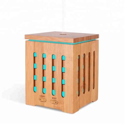 China Shenzhen Factory Produce 200ml 7 LED Colorful Lights and Waterless Auto Shut-off  Real Bamboo Essential Oil Diffuser for sale