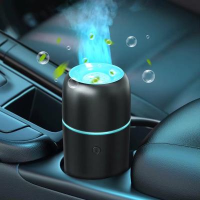 China Mini Portable USB 100ml Household Aroma Diffuser Air Humidifier Mist Diffusor With Simulation Flame Night Light for Car for sale