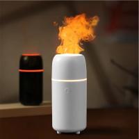 China 100ml Mini Portable USB Fire Flame Humidifier Car Perfume Diffuser Essential Oils 5V for sale