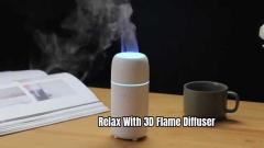 100ml USB Car Flame Aroma diffuser with LED Color Change