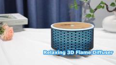 400ml Wood Grain Aroma diffuser with Seven LED Color Change  Black