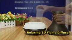 400ml Vase Design aroma diffuser with LED color change  Dark Grey