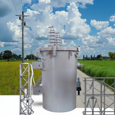 China 50Hz 60Hz Pole Mounted Transformers Featuring Oil Immersed ONAN Cooling and Mild Steel Stainless Steel Tank Material Suitable for Power Networks for sale