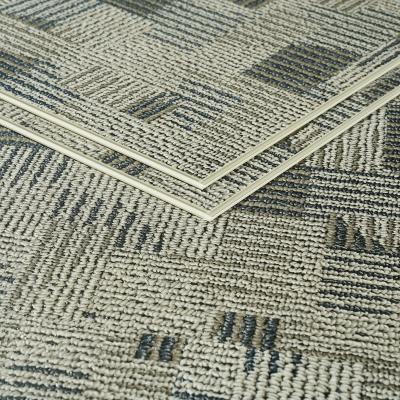 China Innenraum SPC Vinyl Fußboden für Hotel Einfach zu installieren Teppich Design Handelsgewebtes Muster zu verkaufen